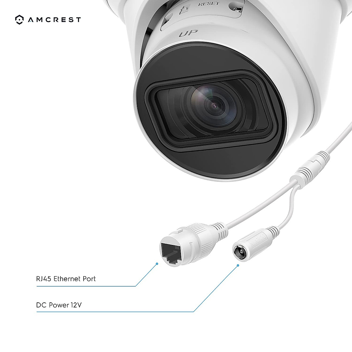 Amcrest 4K Optical Zoom IP Camera, Varifocal 8MP Outdoor POE Camera Turret, Security Camera, 2.7mm~13.5mm Lens, IP67 Weatherproof, MicroSD Recording (IP8M-VT2779EW)