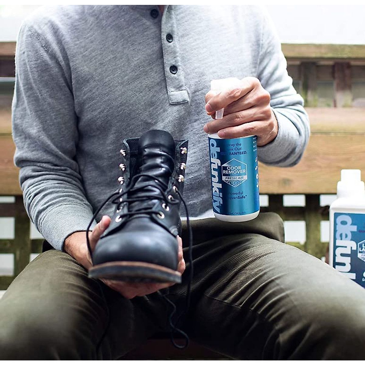 Odor Remover Spray, 16oz (2-Pack). 'Fresh Air' Essential Oil Odor Eliminator for Strong Odors on Fabric, Shoes, Activewear. 'ProvenSafe' Deodorizer for Pets, Kids & Sensitive Gear w/Ionic Silver