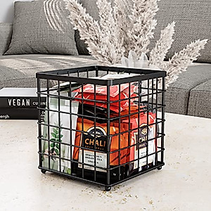 HORIAMIT Coffee Pod Holder Coffee Organizer, K Cup Holder for Counter K pod Container, Creamer Holder, Coffee Bar Accessories Basket Black K Pods Storage