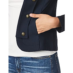 Tommy Hilfiger Women's Casual Band Jacket, Fall Fashion, Sky CAPT, Small