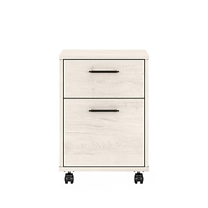 Bush Furniture Key West 2 Drawer Mobile File Cabinet, Linen White Oak
