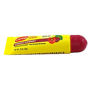 Carmex Lip Balm Tube Fresh Cherry SPF#15 0.35 Ounce (12 Pack)