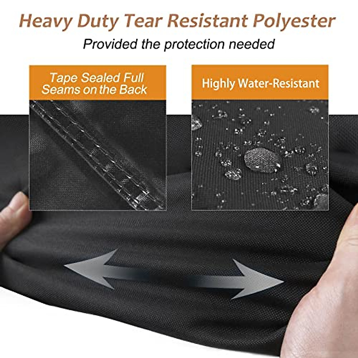 NettyPro Patio Cushion Storage Bags 2 Pack Water-Resistant Extra Large Bag for Outdoor Cushions Heavy Duty Patio Furniture Storage Bag 65 Inch, Black