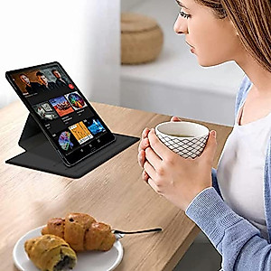 Case for Amazon Kindle Fire 7 Tablet (12th Generation 2022 Release) 360 Degree Rotating Swivel Stand PU Leather Cover with Auto Wake Sleep, Purple Owl