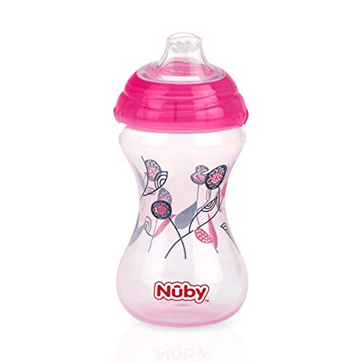 Nuby Polypropylene 3pk No Spill "Pinpoint" Soft Spout Clik-It, Girl, 10 Oz