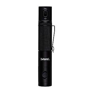 SABRE PepperLight 2-in-1 Flashlight Pepper Spray, Ultra-Bright 750 Lumen Flashlight, Visible Up To 540-Feet (165-Meters), Protect Aginst Multiple Threats with 25 Bursts, IPX6 Water-Resistant Rated