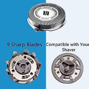 SH30 Replacement Heads for Philips Norelco Series 3000, 2000, 1000 Shavers and S738, Compatible with Philips ComfortCut Blades Shaving Heads like S1560 S3310，Norelco One Blade Replacement Heads.3-Pack
