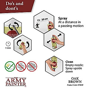 The Army Painter Color Primer Spray Paint - Acrylic Spray Undercoat for Miniature Painting - Spray Primer for Plastic Miniatures (Oak Brown)