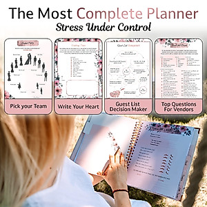 Wedding Planner Book Rose Gold - Ideal Bridal Planning Journal Set with Checklists, Undated Calendar, Accessories, Luxury Box & Online Tools - Perfect Future Mrs Gifts