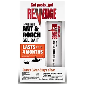 Revenge Invisible Ant & Roach Gel Bait, Long Lasting Protection for Home Pests