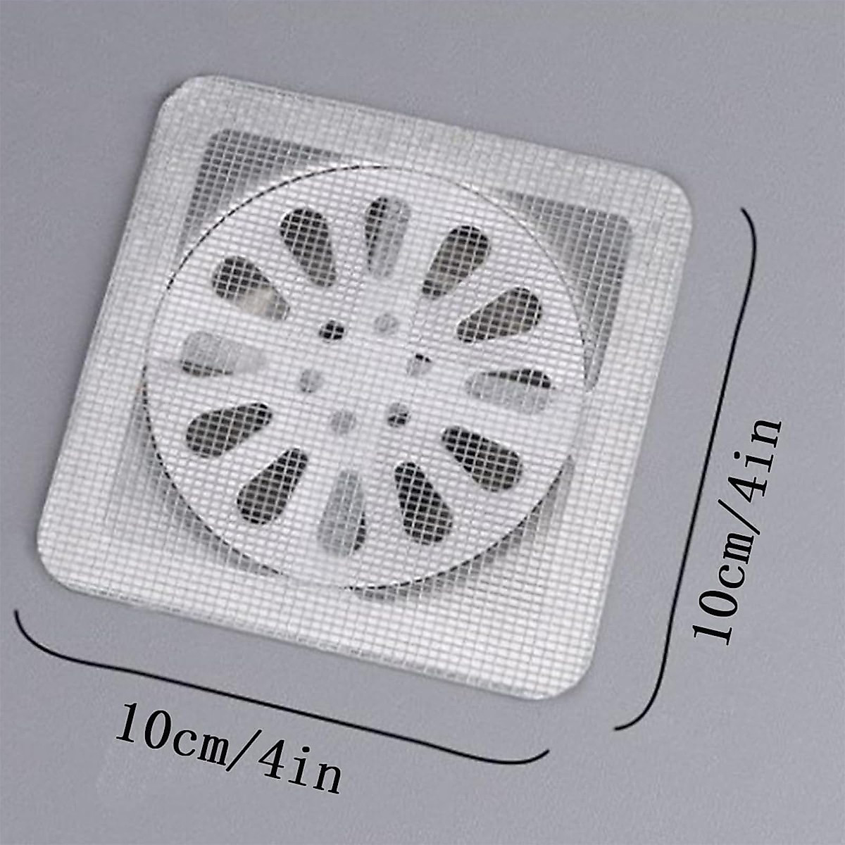 SHUCHUANG 30 Pcs 4" X 4" Disposable Shower Drain Hair Catcher, Bathroom Drain Hair Catcher,Drain Mesh Cover, Drain Mesh Strainer. Suitable for bathrooms, Laundry Rooms, bathtubs, Kitchens, Sinks