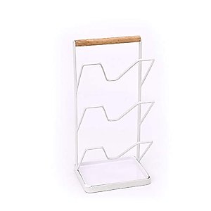 XJJZS Simple Cutting Board Pot Cover Rack Multifunctional Drainable Thickened Cutting Board Rack Kitchen Rag Rack