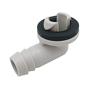 Air Jade 3/5 Inch(15mm) Air Conditioner Drain Hose Connector Elbow Fitting with Rubber Ring, Universal Fit Mini-Split AC Unit and Window Air Conditioning Unit
