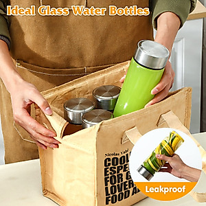 Moretoes 16oz Glass Juice Bottles, 6pcs Glass Bottles with Lids, Glass Water Bottles for Juicing, Glass Shaker Bottle with Stainless Steel Lids for Juices, Drinks, Smoothies