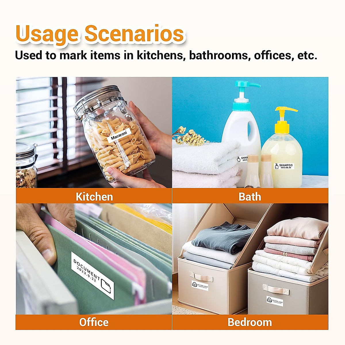 Odaro Q30 Label Maker Machine with Tape, Mini Sticker Inkless Thermal Label Printer, Bluetooth Portable Handheld Small Labeler for School, Home, Business, Office - Black, Q30-BK(1)