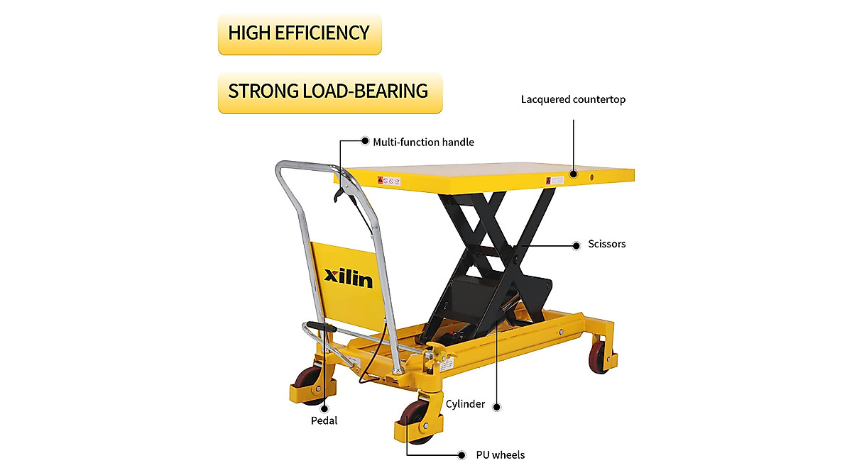 Xilin Hydraulic Lift Table Cart - 3300LBS Capacity