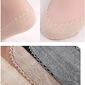 ausuky 10x Ladies Women Nylon Elastic Short Ankle Sheer Stockings Silk Short Socks, Medium, Grey