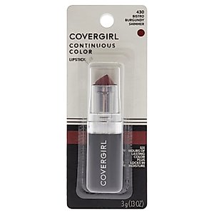 CoverGirl Continuous Color Lipstick - 430 Bistro Burgundy Lipstick Women 0.13 oz