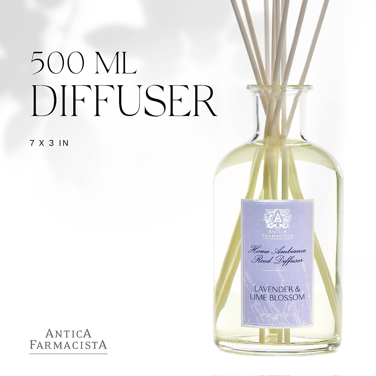 Antica Farmacista Home Ambiance Diffuser, Lavender & Lime Blossom, 16.9 Fl Oz