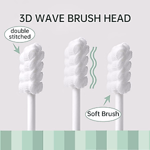Baby Oral Cleaner 30 Pcs One-Time Baby Toothbrush for 0-36 Month Newborn Baby Oral Tongue and Tongue Gauze Gum Cleaner