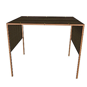 Coarbor Outdoor Pergola Replacement Cover Shade Canopy Permeable with Grommets Weight Rods 9'x16' Brown for Patio Deck Gazebo