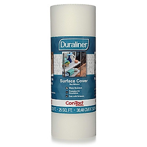 Con-Tact Brand Duraliner Non-Adhesive Surface Cover Shelf and Drawer Liner, 12" x 25', Diamond Clear