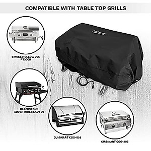 Table Top Grill Cover for Smoke Hollow 205 PT300B - Outdoor Use, Heavy Duty, Waterproof, Drawstring Design by Redwood Grill Supply