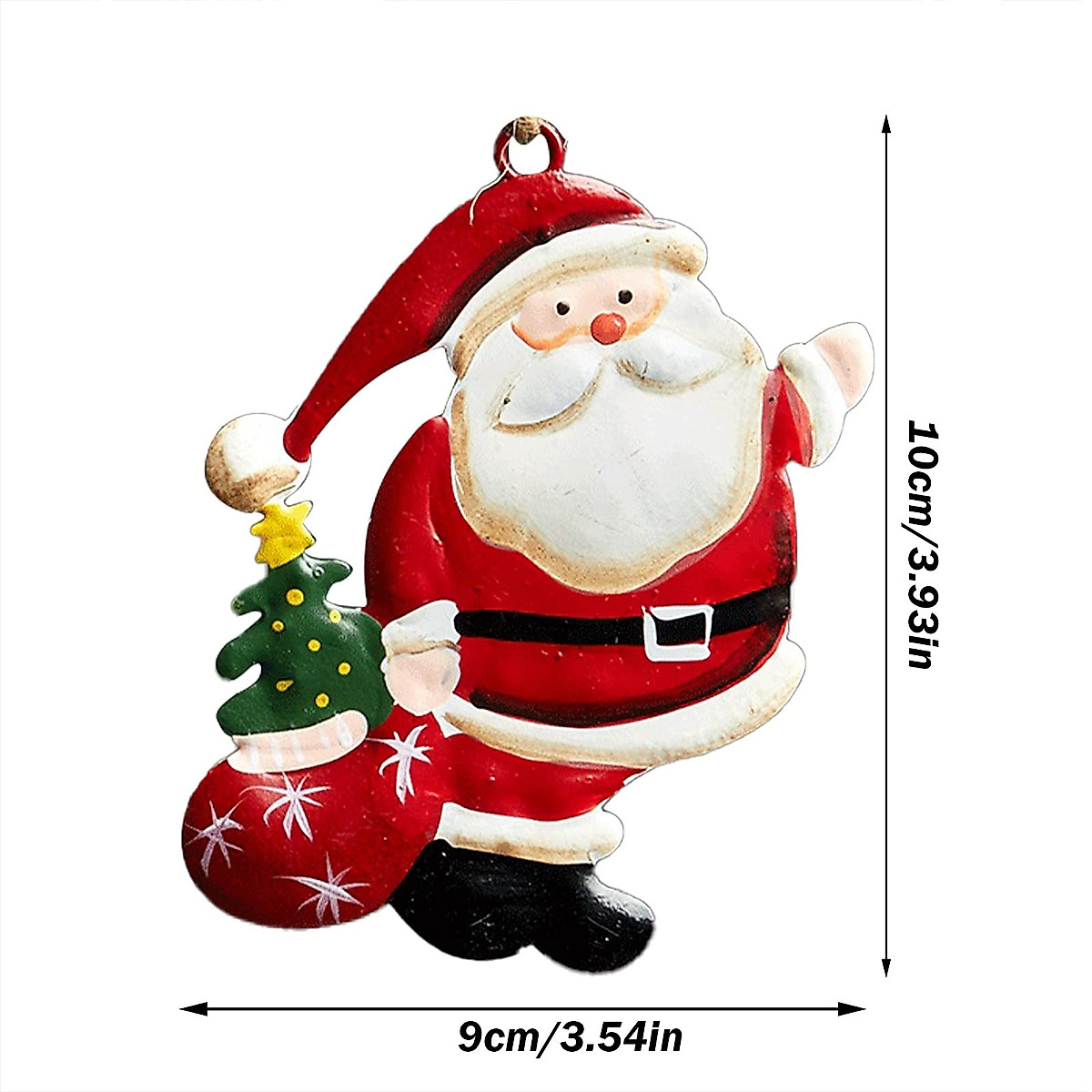 QAZIUY Christmas Ornaments Set Holiday Xmas Christmas Tree Ornament Decorations Santa Snowman Pendant Hand-Painted Decoration American Retro Christmas Tree Decoration for Home Holiday Party New Year