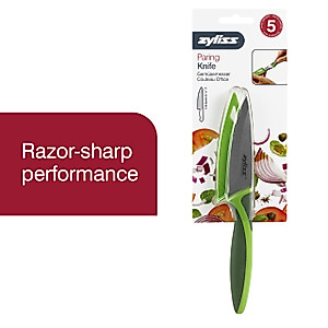 Zyliss Utility Kitchen Knives with Sheath Covers - Dishwasher Safe - Stainless Steel Kitchen Knives Perfect for Cutting Meat, Vegetables & Fruit - 2 Piece 3.25" Paring Set