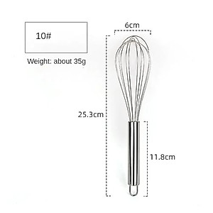 8/10/12inch Stainless steel mixing hand whisk, kitchen baking utensils, cream butter whisk.(1 set)