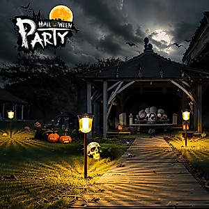 JSOT Solar Pathway Lights Outdoor Waterproof Color Changing,2 Modes Auto On/Off Solar Powered Lights for Garden Backyard Driveway Landscape 6 Pack