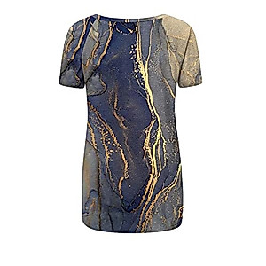 NaRHbrg Women's Casual Tunic Tops To Wear With Leggings Long Sleeve Henley Blouses Tie Dye Shirts Plus Size