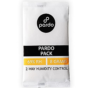 Pardo Humidity Packs 10 Pcs x 8 Grams - Humidor Packets 69% RH 2-Way for Humidity Control, Moisture Packs to Keep Cigars Fresh for Long; 2 Way Humidity Control Packs in Resealable Bag