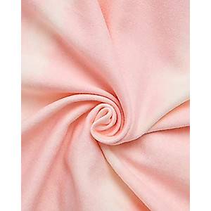 Lucky Brand Women's Pajama Set - Roll Sleeve T-Shirt and Shorts - Sleepwear for Women (S-XL), Size Medium, Pink Tie Dye