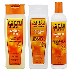 Cantu Shea Butter Shampoo + Hydrating Conditioner + Curl Activator Cream "SET" for Natural Hair