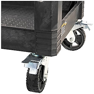 Klein Tools 54831MB MODbox Utility Cart, 2-Shelf Heavy Duty Rolling Tool Cart, 500-Pound Capacity, 6-Inch Wheels, for Jobsite, Warehouse