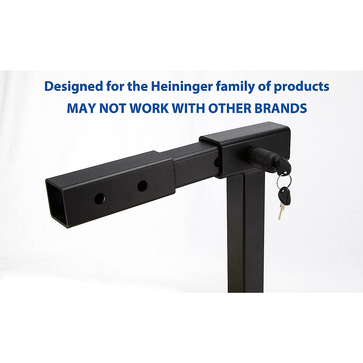 Heininger Black 5/8" Diameter Pin 6001 Advantage SportsRack 2" Threaded Receiver Trailer Hitch Lock
