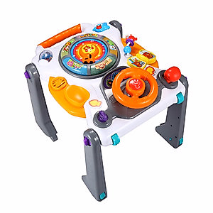 NuoPeng 3 in 1 Baby Sit-to-Stand Walker, Activity Center, Entertainment Table, Drawing Board (Yellow with Green)