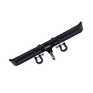 Aluminum Rear Bumper Mount + D-Rings + Tow Hook For Traxxas TRX-4 Chevrolet K5 Blazer (82076-4) - 3Pc Set Black