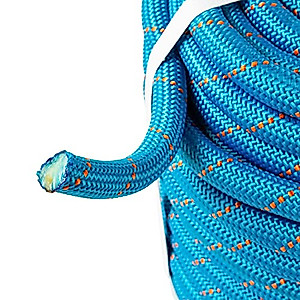 Zeluga ZL135RB 0.55in. x 125ft. Double Braid 8400 Lbs Breaking Strength No-Stretch Rope, Blue