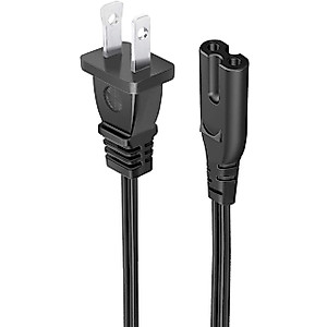 UL Listed 10ft 2 Prong Power Cord for Sony Playstation 4 PS4 Pro CUH-7200 Series New Model 2-Slot AC Power Cord Replacement Supply Cable