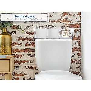 Royal Imports Clear Acrylic Kitchen Table Counter Organizer, Bathroom Decor Toilet Paper Holder, Tissue Tank Top Box, Decorative Storage Container with compartments - Art Supplies, Plants