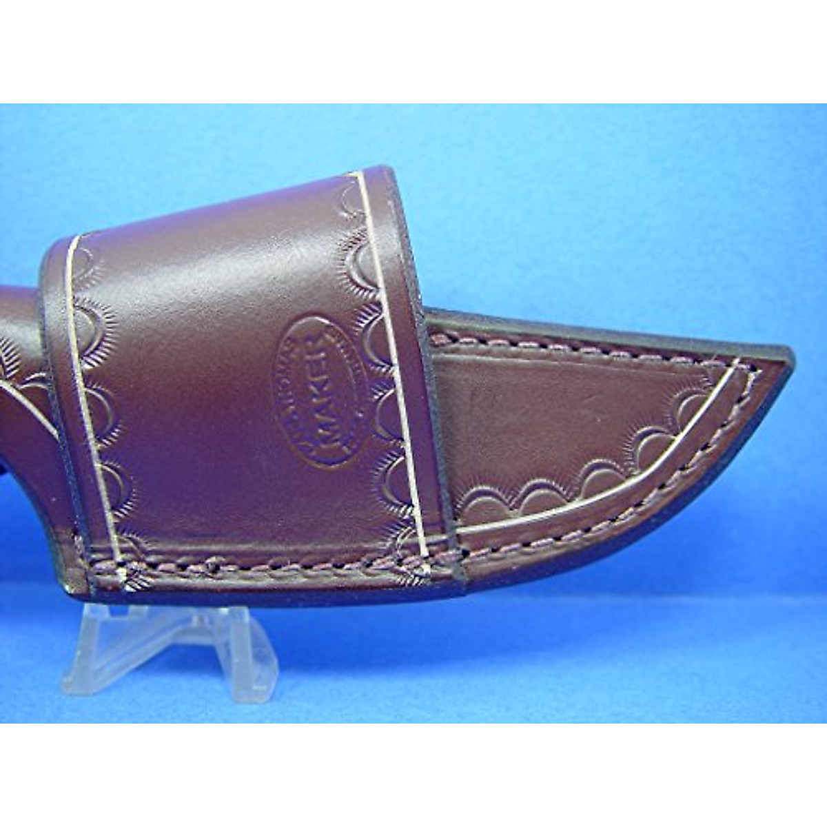 Custom Cross Draw Leather Knife Sheath for Schrade Old-timer sharp Finger Style Knife Number 15 20t.