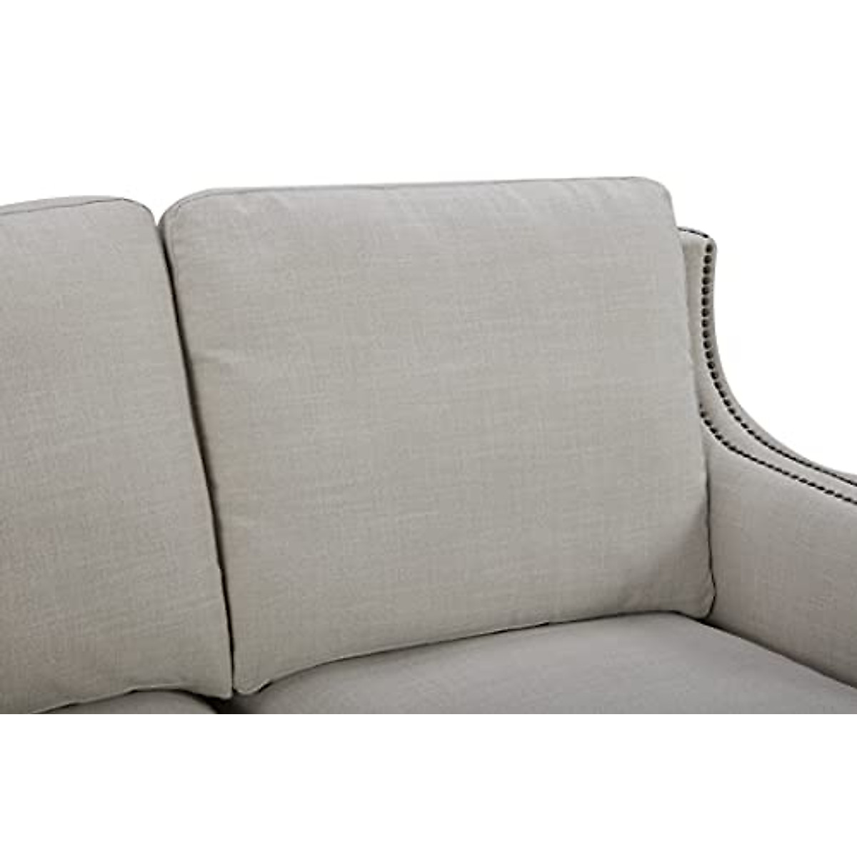 Amazon Brand – Stone & Beam Hina Classic Sofa Couch with Nailhead Trim, 87"W, Cream