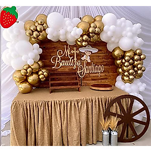 White Balloons 110Pcs White Balloon Garland Arch Kit 5/10/12/18 Inch Matte Latex White Balloons Different Sizes as Baby Shower Balloons Birthday Balloons Wedding Christmas Balloons Party Decorations