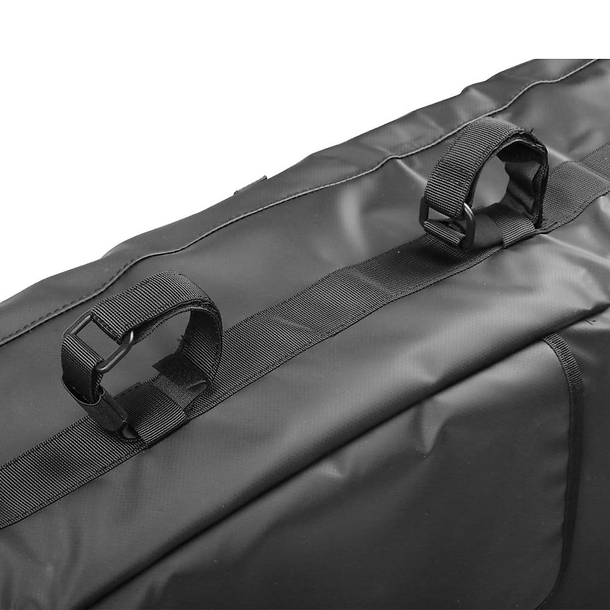 IKON MOTORSPORTS Tailgate Pad, Compatible With Most Trucks 53Inches Width Pickup, Black PVC Tailgate Pad w/ 5-Bike Straps & 1 Tool Bag