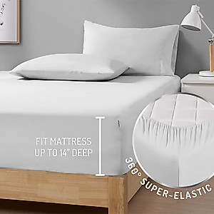 Degrees of Comfort Coolmax Cooling Sheets Set for Full Size Bed, Moisture Wicking for Night Sweats Best Comfort, Cool Sheets for Hot Sleepers During Warm Weather with Deep Pocket, White-4PC