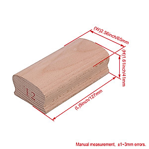 Yibuy Bass Guitar Fretboard Sanding Wood Block 12# Guitar Radius Sanding Block Tool for DIY