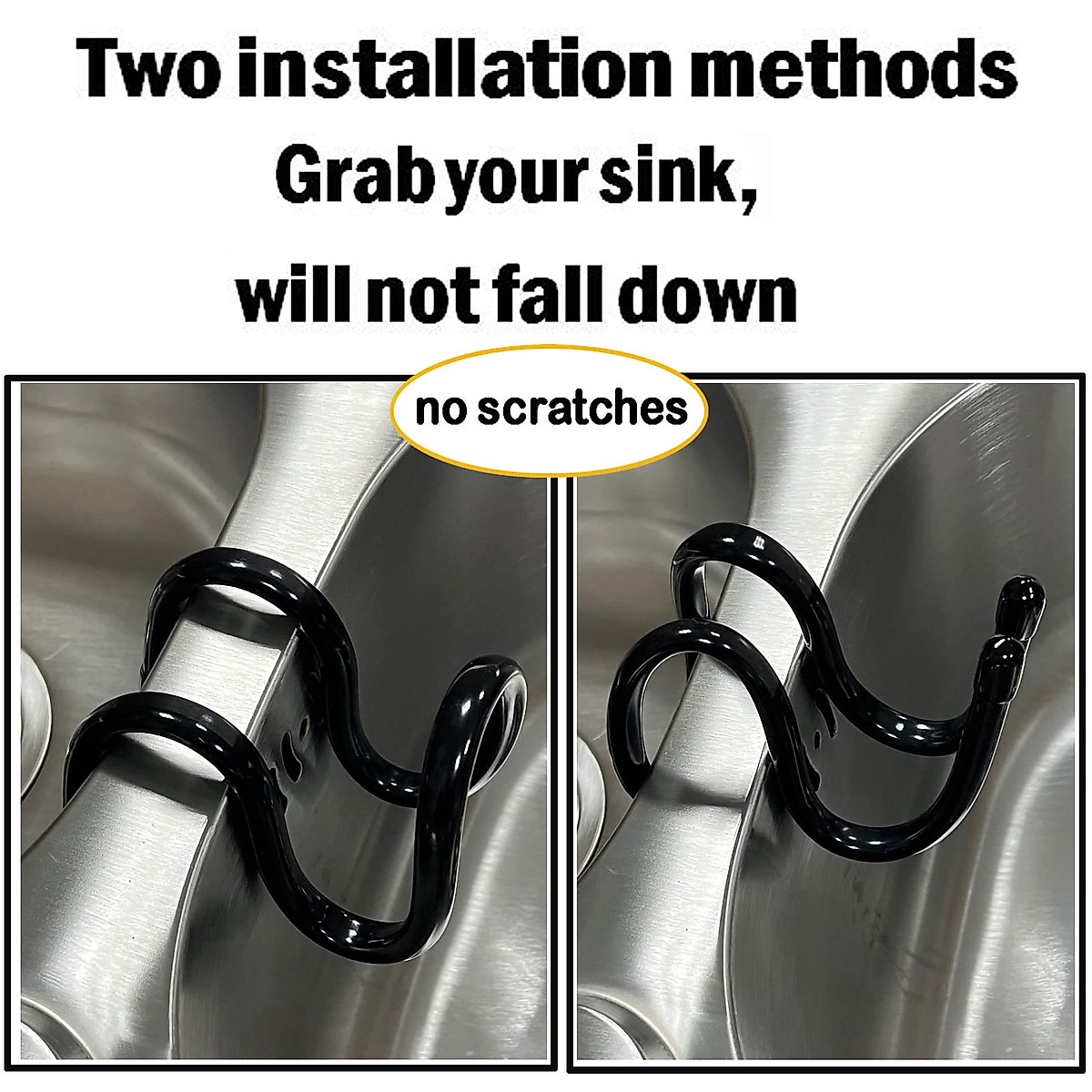 Dish Wand Holder Adjustable Kitchen Dishwand Sink Caddy,Sponge Holder,Brush Holder,Dish Cloth Holder,Rust Proof Water Proof, No Drilling, No Adhesive, one-Step Installation