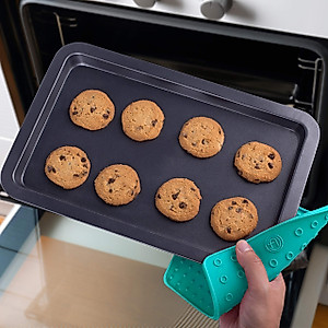 Premium Silicone Pot Holder for Pots/Pans | Multipurpose Trivets | Hot Pad, Spoon Rest, Coaster and More | 2 Pads | Featuring Heat Resistant Core Tech | UpGood Pro Series (Cool Kitchen Tools, Teal)